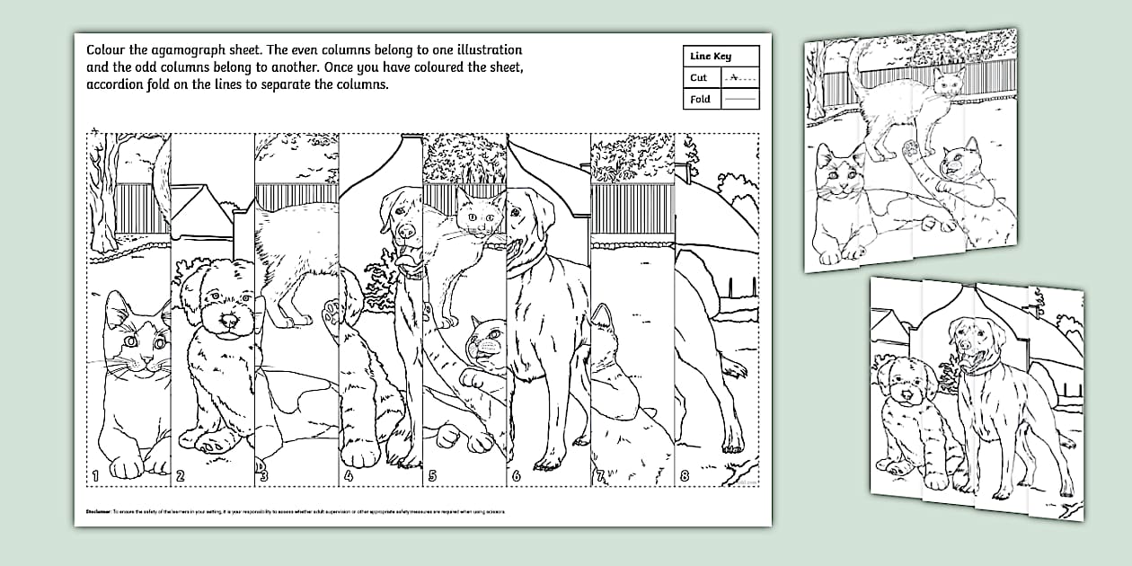 Dogs and Cats Agamograph (teacher made) - Twinkl