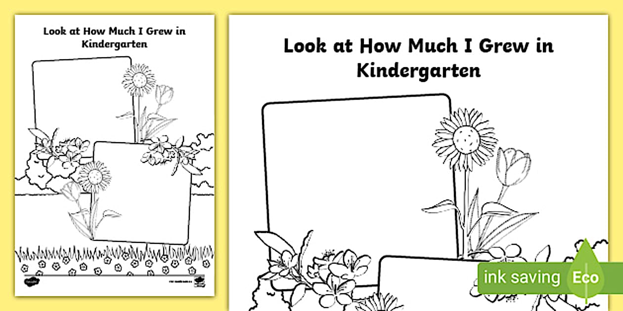 Kindergarten Grad ‘Look at How Much I Grew’ Photo Activity