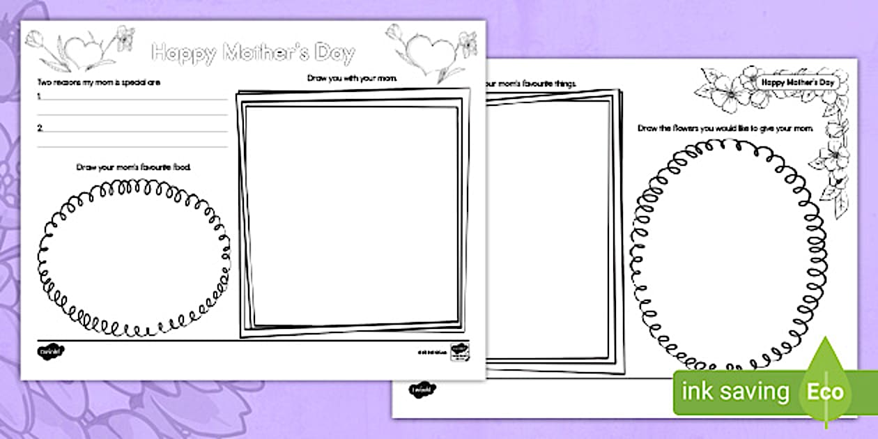 Mother's Day Drawing Ideas Activity - Grade 1-3