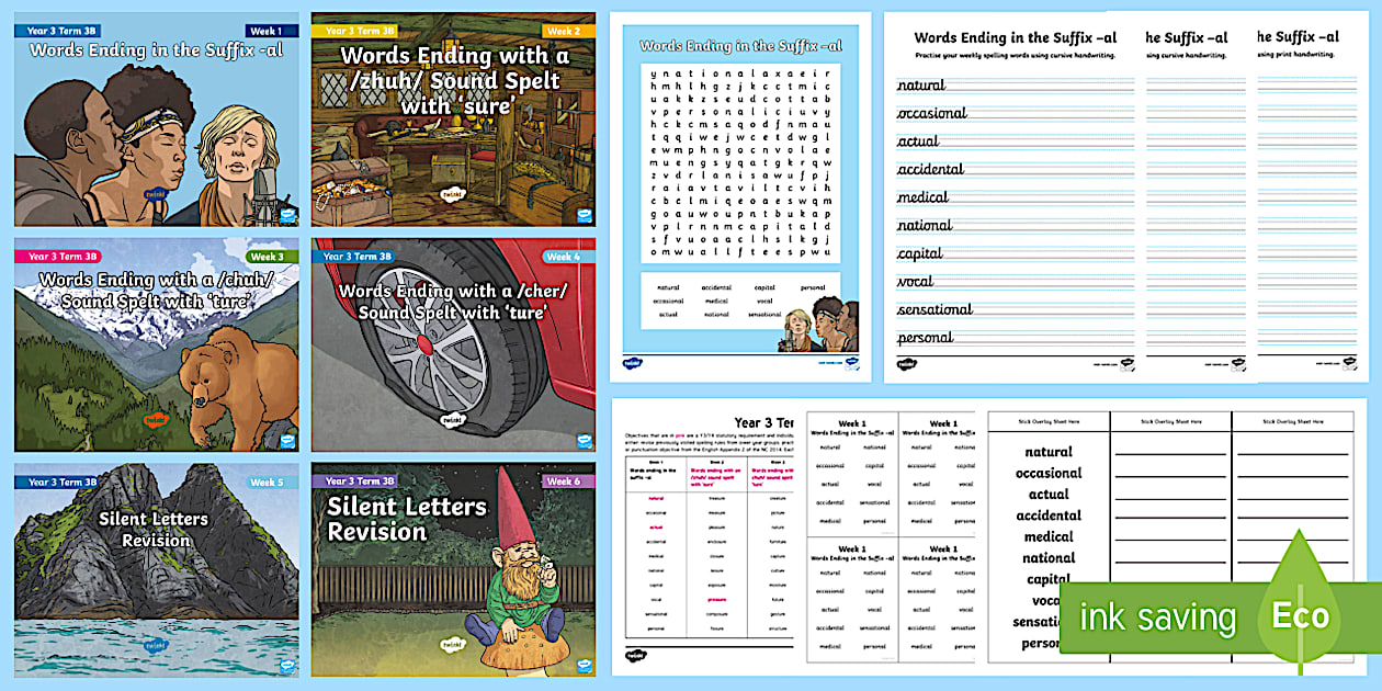 Year 3 Term 3B Bumper Spelling Pack (teacher made) - Twinkl