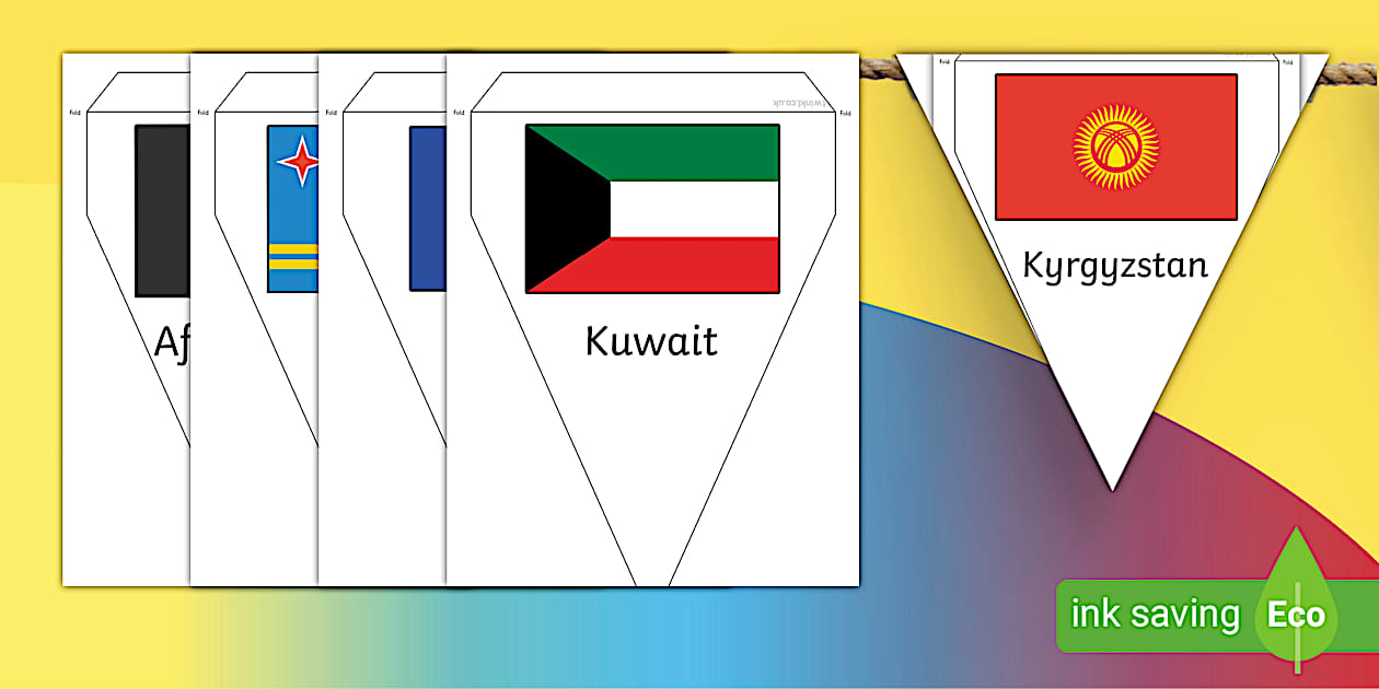 World Flag Country Bunting (teacher made) - Twinkl