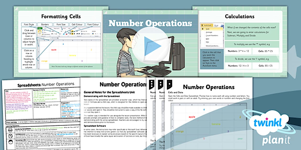 Spreadsheet Help Lesson | Number Operations | Year 6
