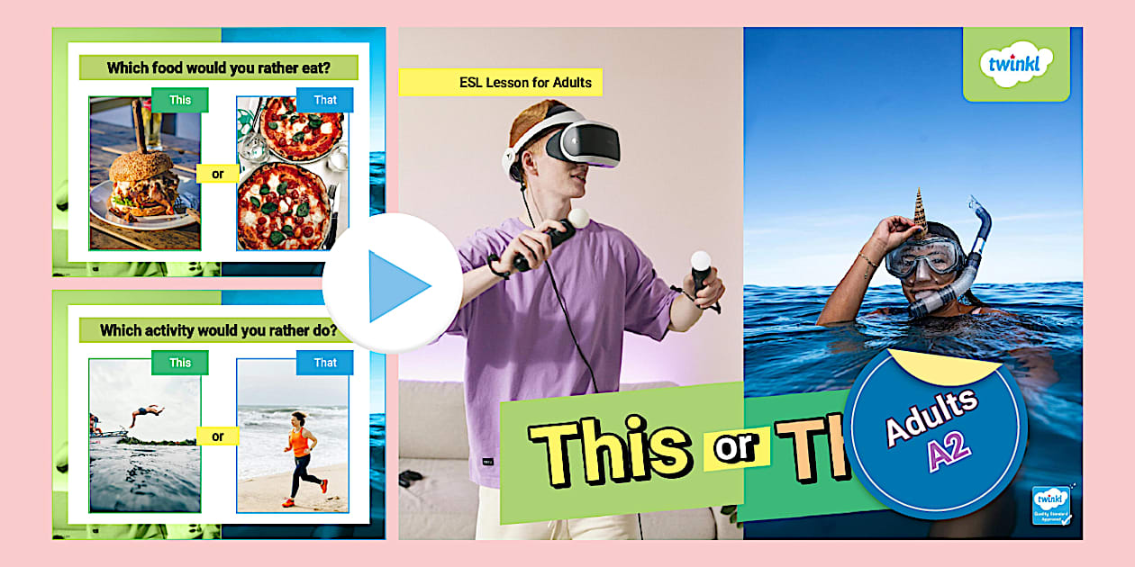 This or That Icebreaker PowerPoint [Adults, A2] - Twinkl