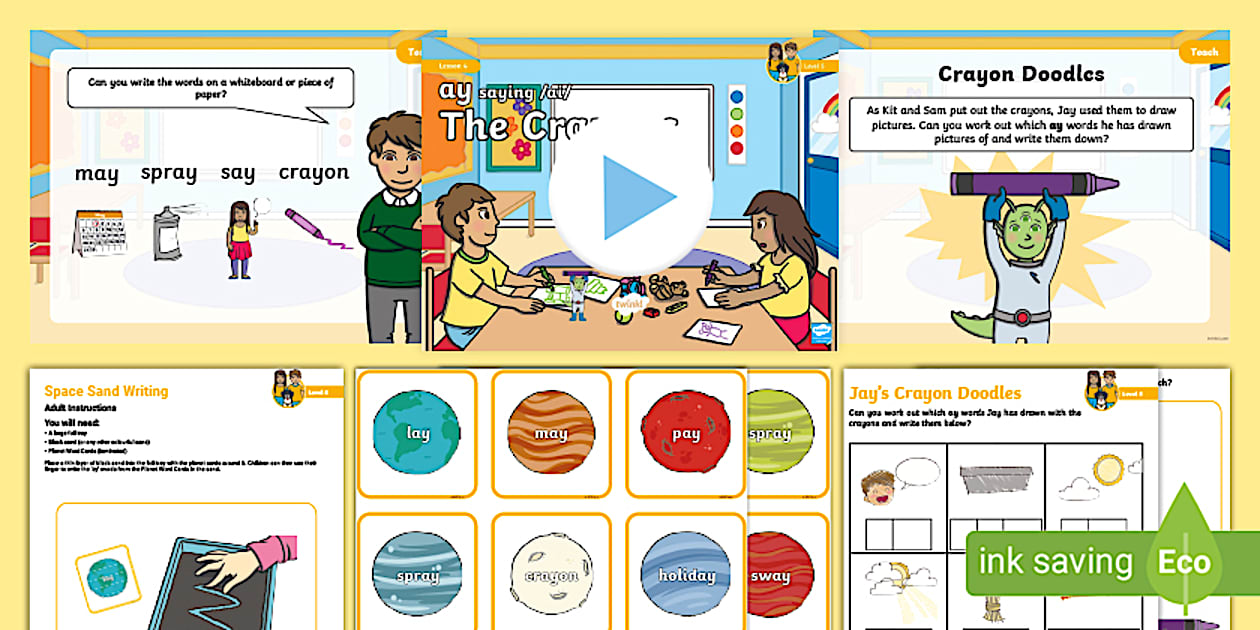 'ay' saying /ai/ Lesson Pack (teacher made) - Twinkl