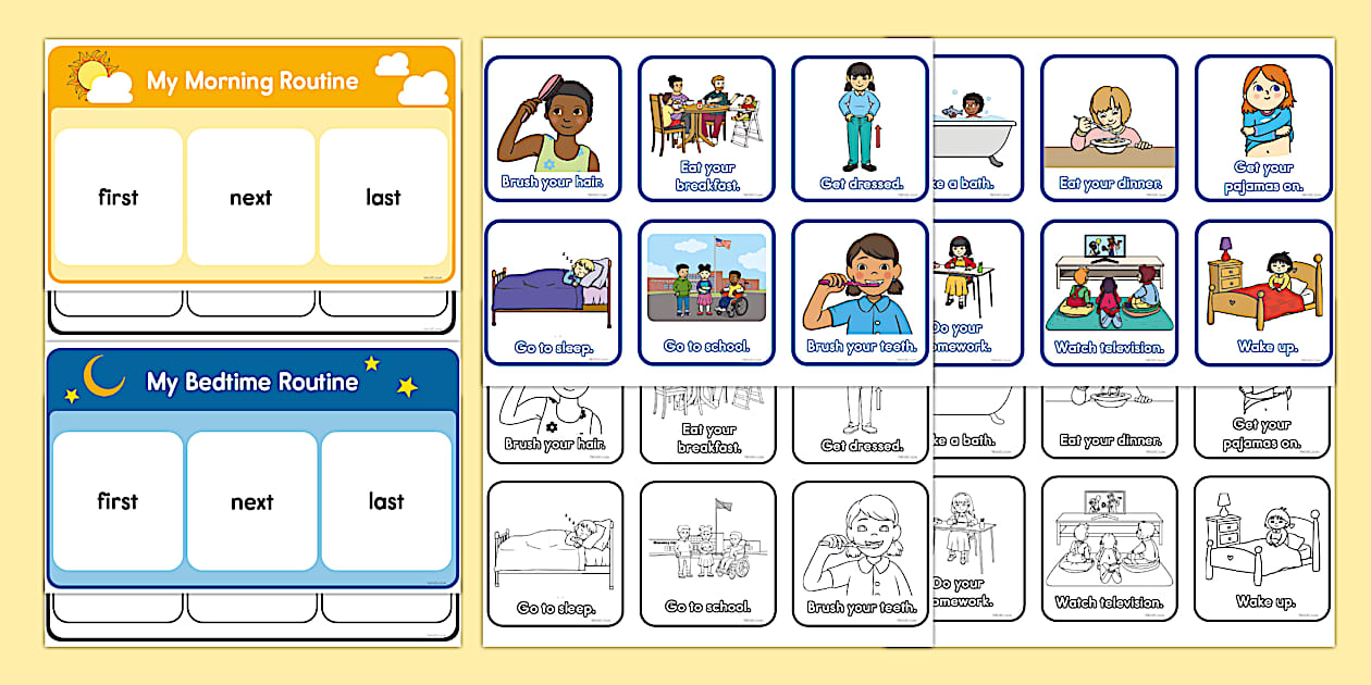 Daily Routine Visual Planner and Cards - Twinkl