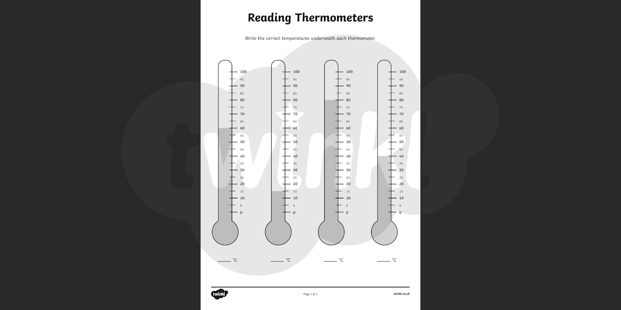 thermometer practice worksheet
