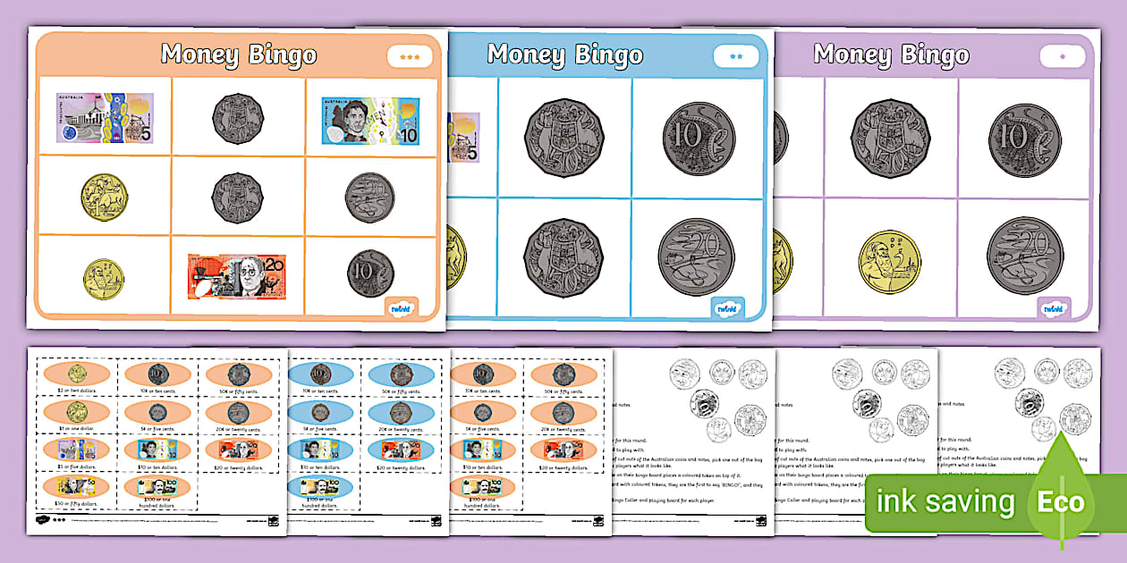 Money Bingo Differentiated (Teacher-Made) - Twinkl