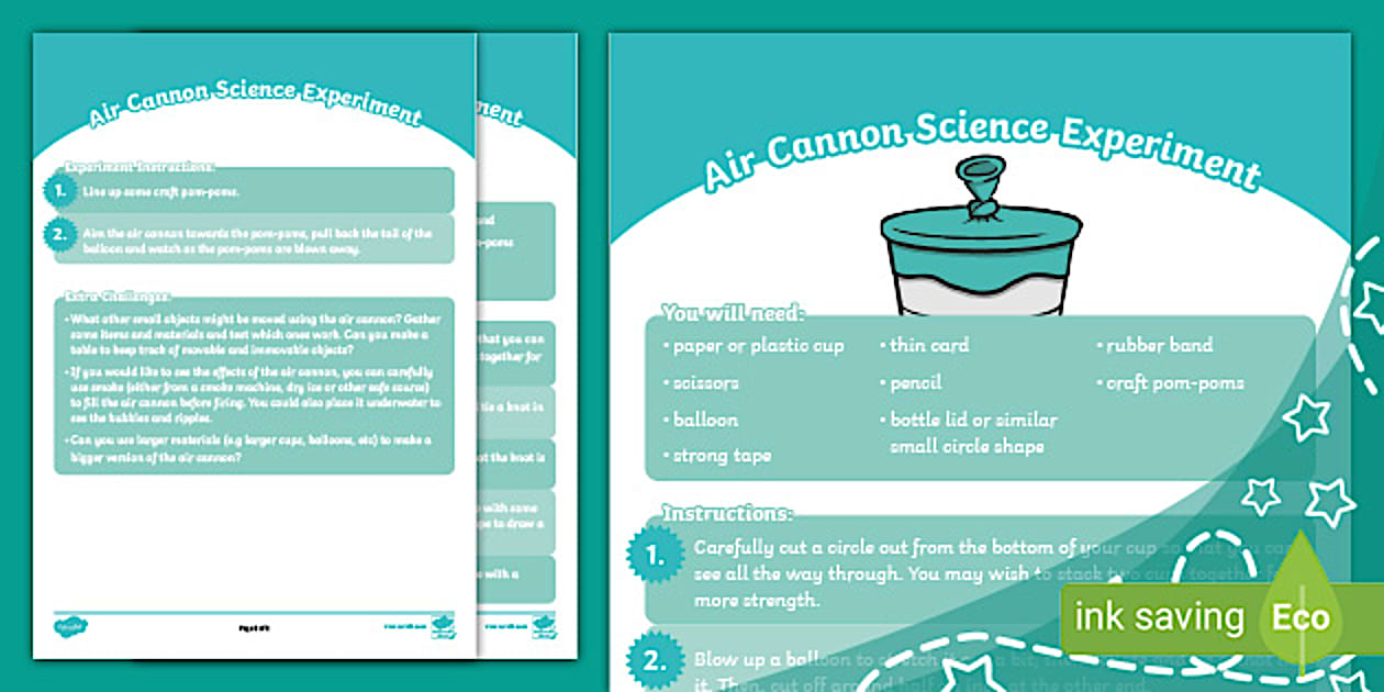 Air Cannon Science Experiment (teacher made) - Twinkl