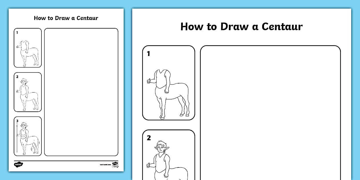 How to Draw a Centaur Activity (Teacher-Made) - Twinkl