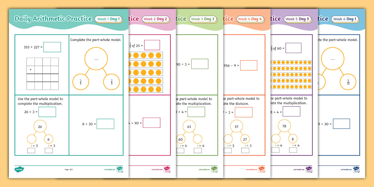 👉 Year 3 Summer 1 Daily Arithmetic Practice Pack - Twinkl