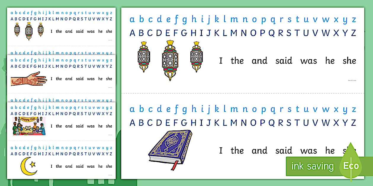 QLD Australia Eid Alphabet Strips (teacher made) - Twinkl