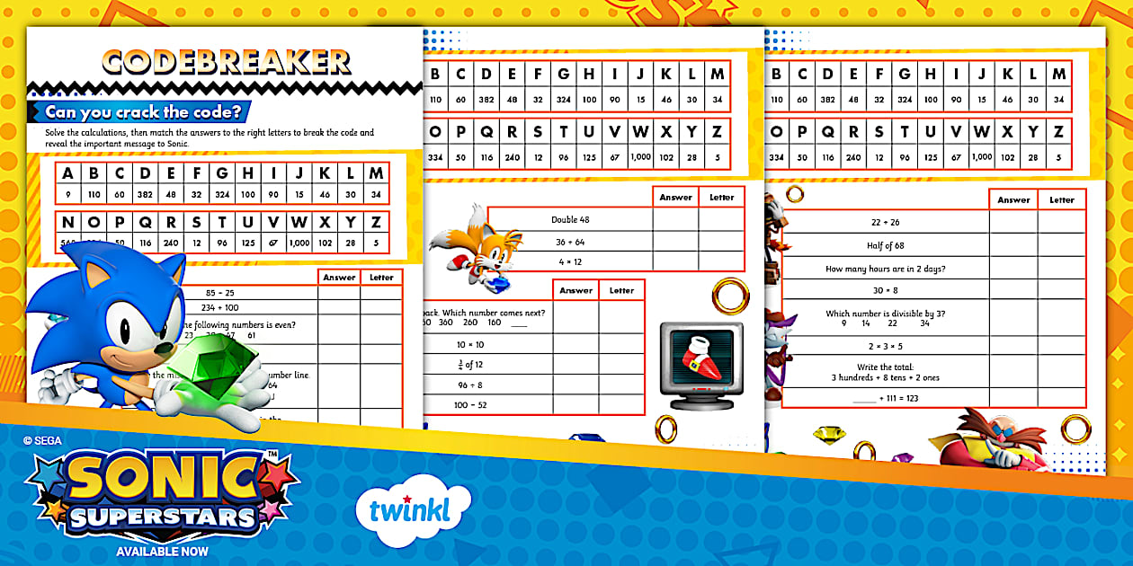FREE! - Sonic Math | Learning Game | Twinkl USA - Twinkl