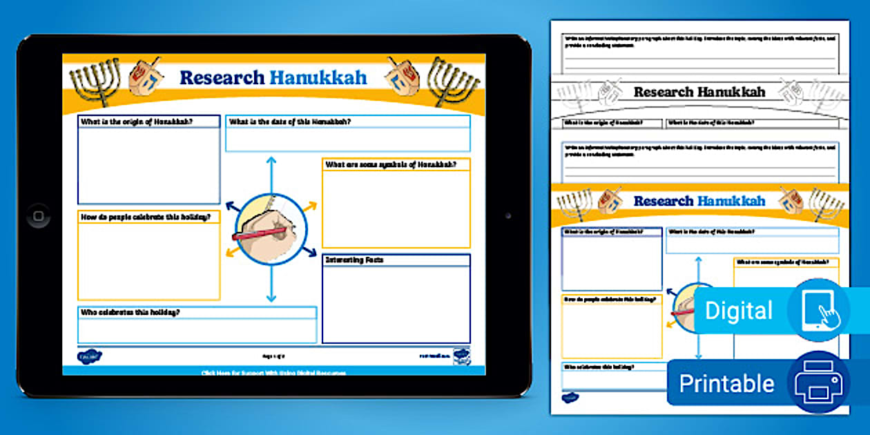 Hanukkah Research Project for 6th-8th Grade | Twinkl USA