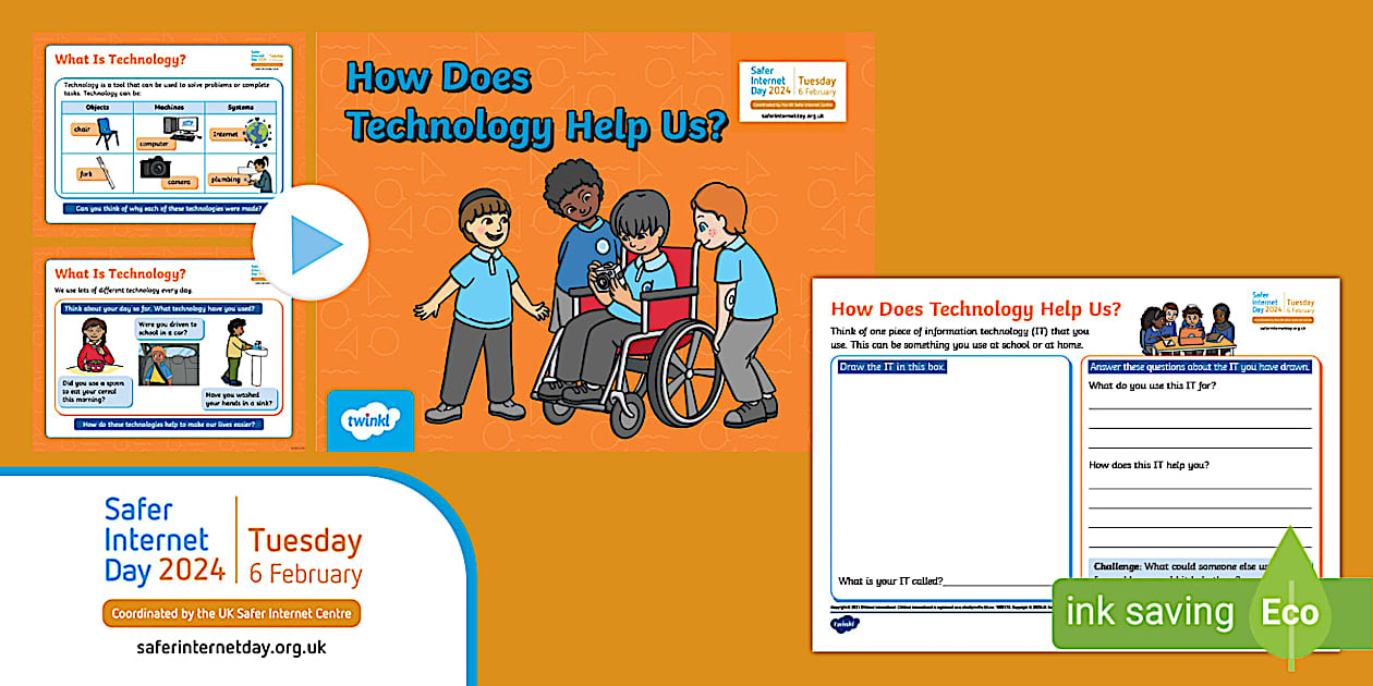 FREE! - How Does Technology Help Us? - KS1 Computing
