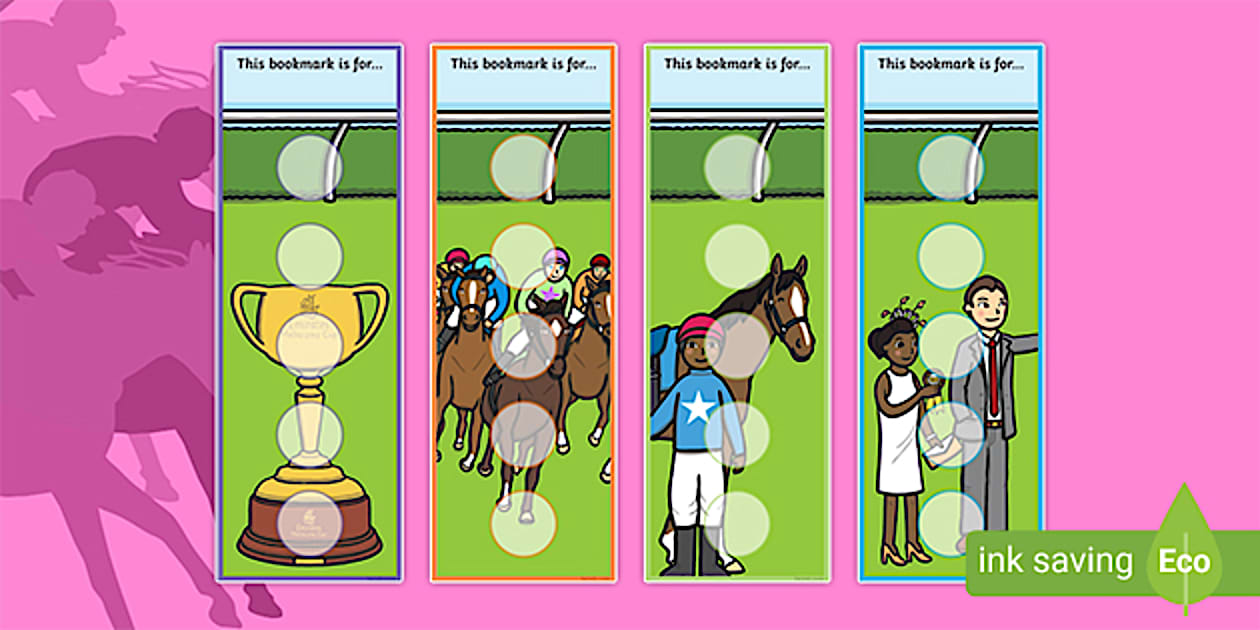 The Melbourne Cup Sticker Reward Bookmarks for Small Stickers
