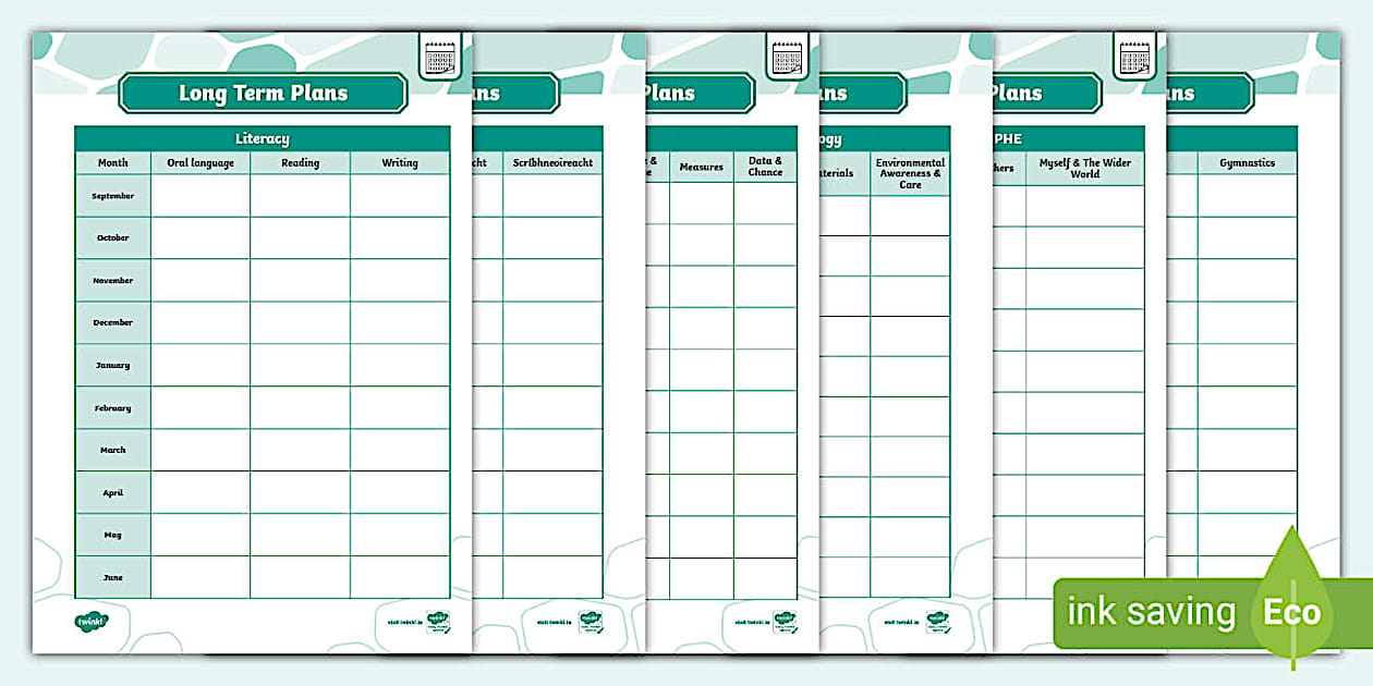 Teacher Planner: Long Term Plans (teacher made) - Twinkl