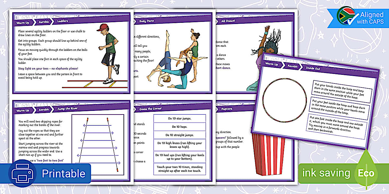 Grade 6 PE Invasion Games Dribbling Whizz Kids Warm Up Cards
