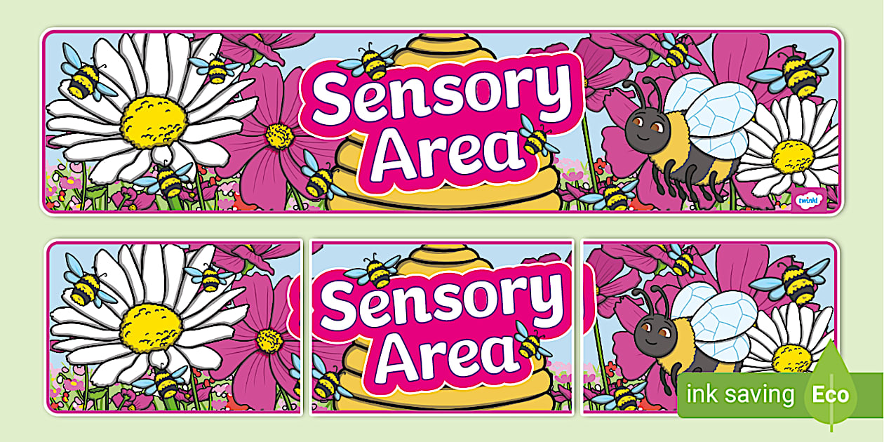 Bee-Themed Sensory Area Display Banner (Teacher-Made)