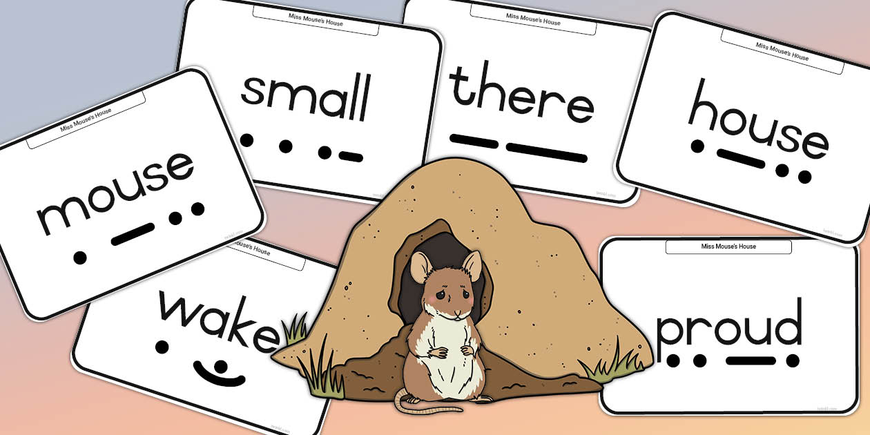 Rhyme and Read Word Cards: Miss Mouse's House (teacher made)