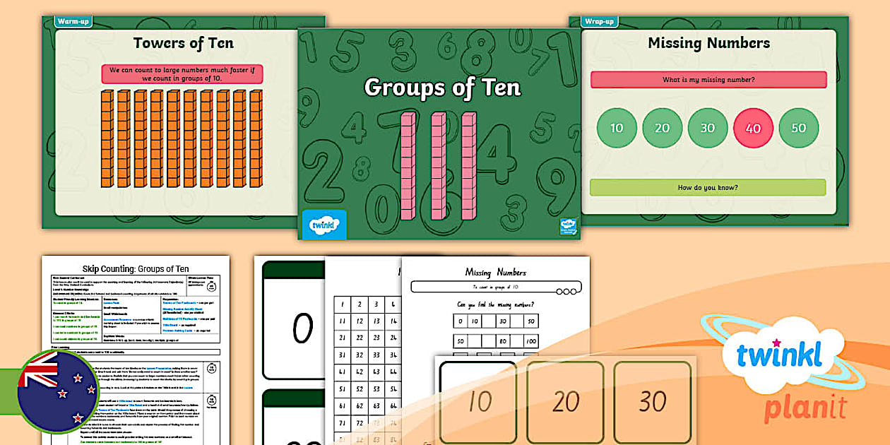 Number Structure: Skip Counting in 10s (Groups of Ten) Lesson 1