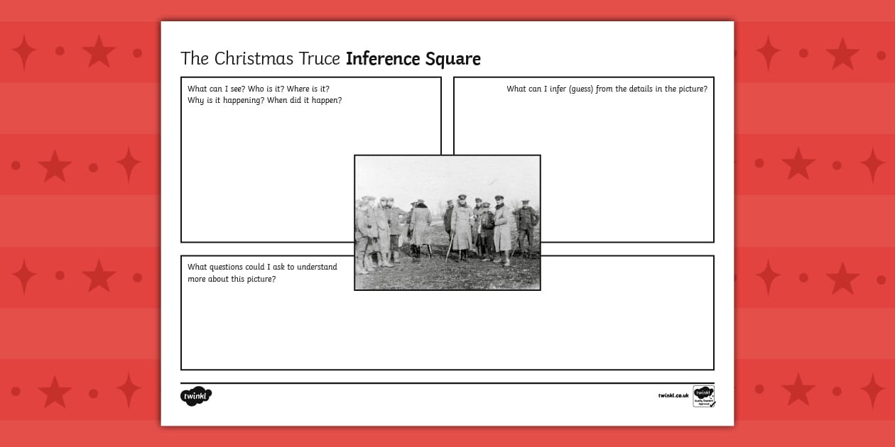 Christmas Truce Inference Square Worksheet / Worksheet
