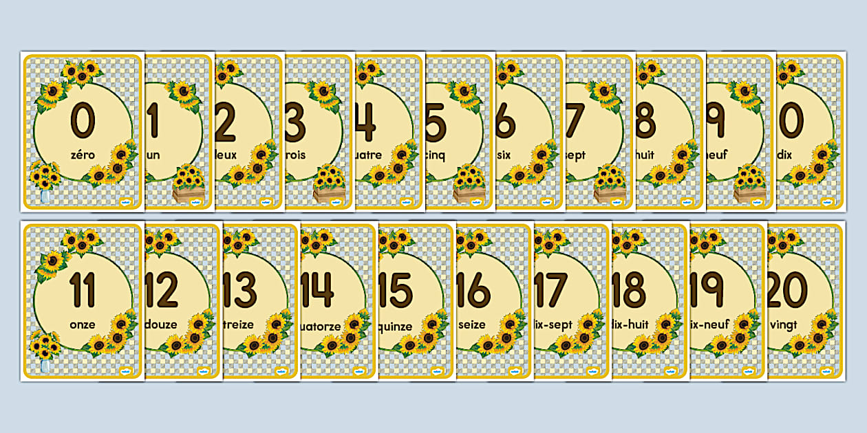 Affiches : Les nombres de 0 à 20 (teacher made) - Twinkl
