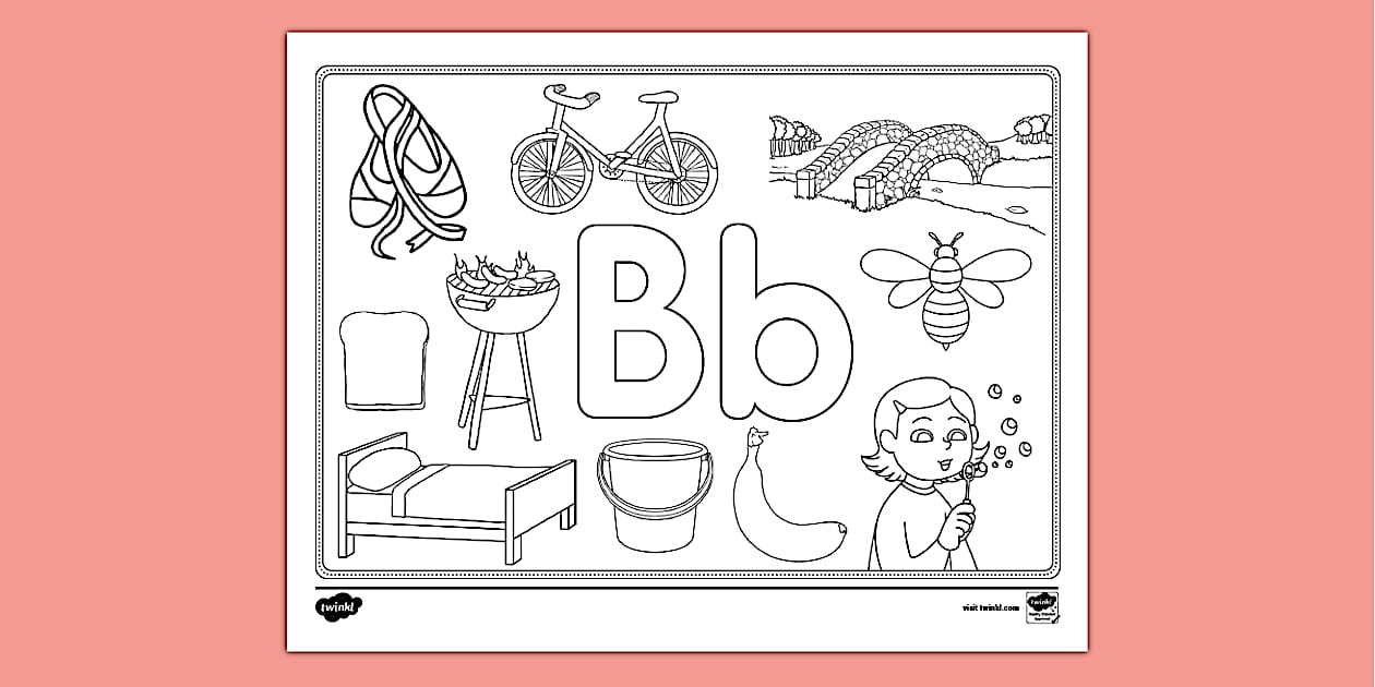 Letter B Coloring Page