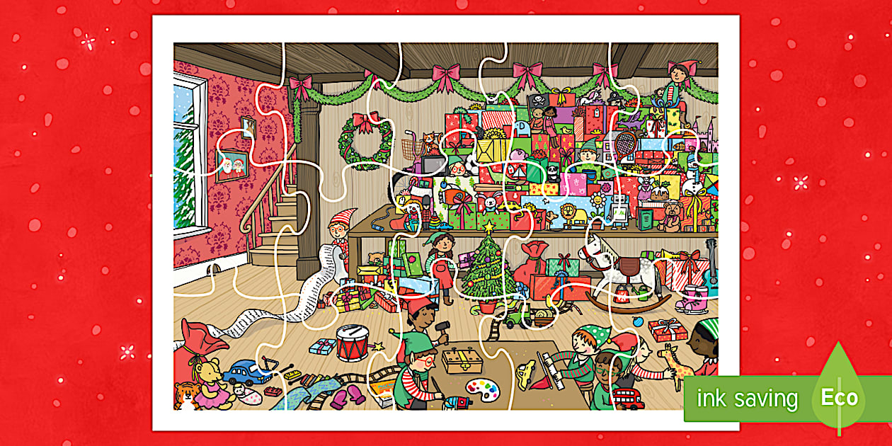 Santa's Workshop Jigsaw Activity (teacher made) - Twinkl