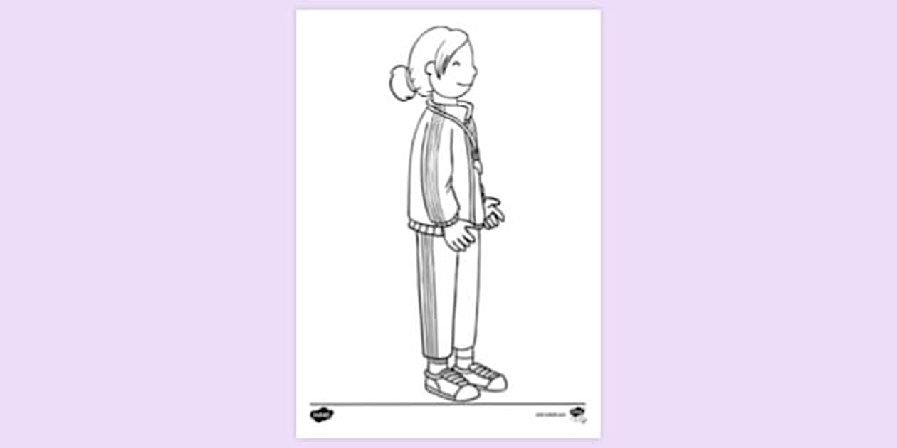 PE Teacher Colouring Sheet (teacher made) - Twinkl