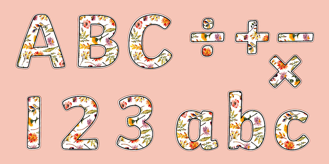 Wildflower Botanical Themed A-Z Lettering (Teacher-Made)