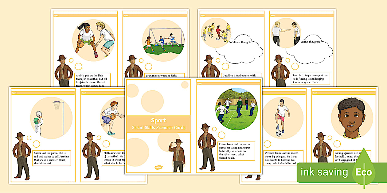 Sports Social Skills Scenario Cards
