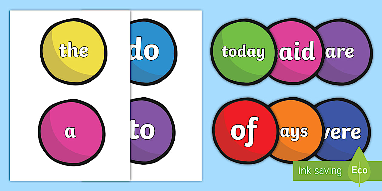 Year 1 Common Exception Words On Juggling Balls Display Posters - Year 1
