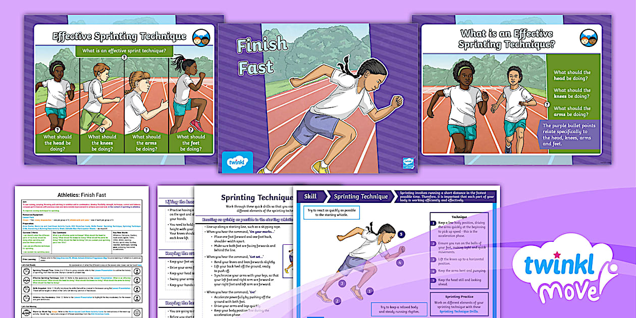 Sprinting - Year 4 PE Athletics Lesson (teacher made)