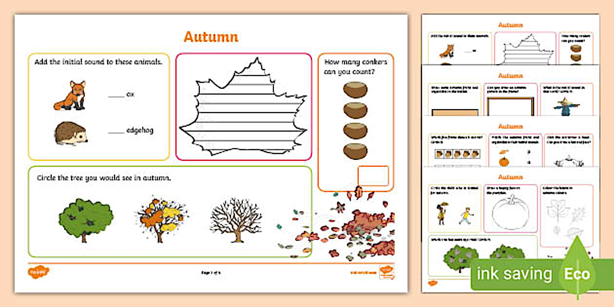 EYFS Autumn-Themed Topic Activity Mats (teacher made)