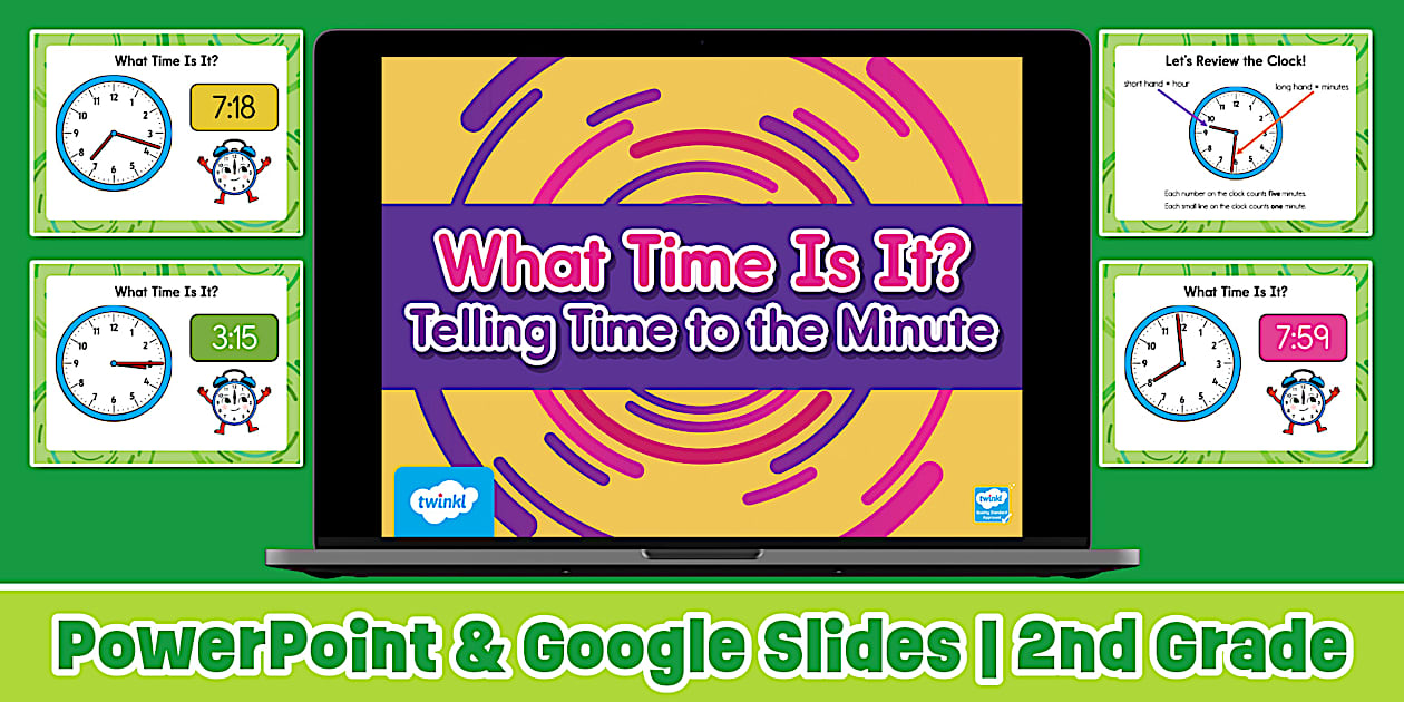 Telling Time to the Minute PowerPoint & Google Slides