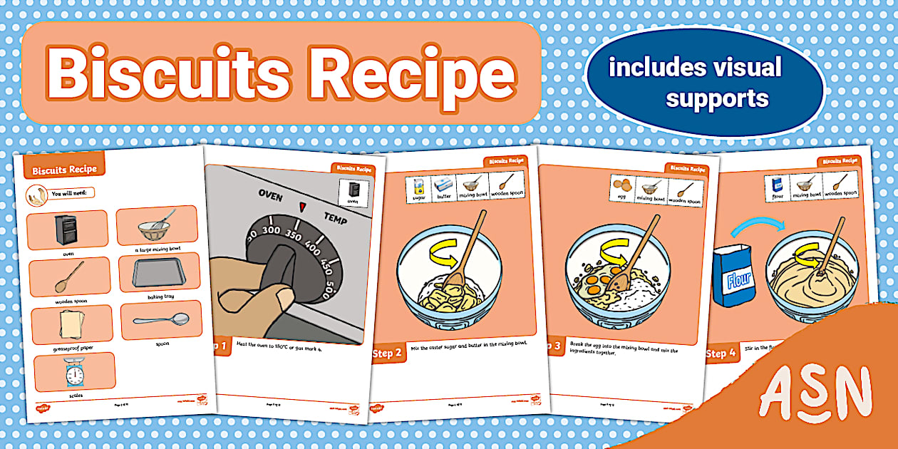 Biscuits Recipe Cards with Visual Supports