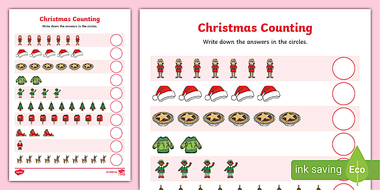 👉 Christmas-Themed Counting Activity, Christmas - Twinkl