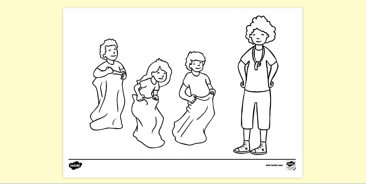 Sports Day Colouring Page | Colouring Sheets (teacher made)