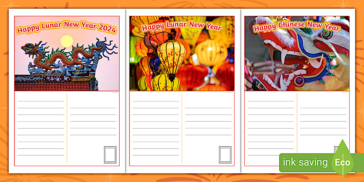 Lunar New Year Postcard Writing Frame (Teacher-Made)