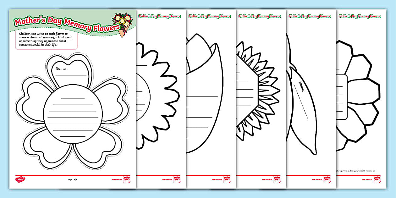 Mother Day Memory Flowers (Teacher-Made) - Twinkl