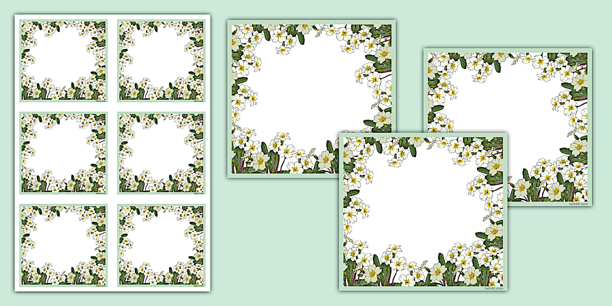 Primrose Flowers Peg Labels (teacher made) - Twinkl