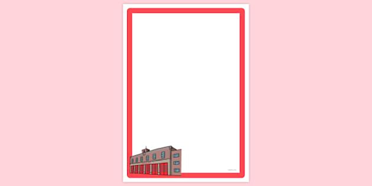 Simple Blank Fire Station Page Border | Twinkl - Twinkl