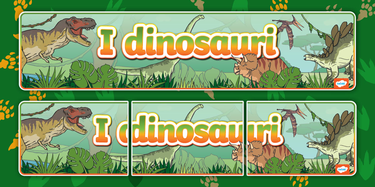 I dinosauri Striscione - Twinkl Striscione