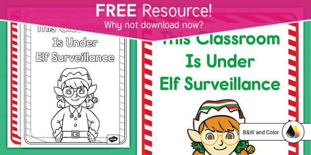 Elf Surveillance Sign | Christmas Resources | Twinkl USA