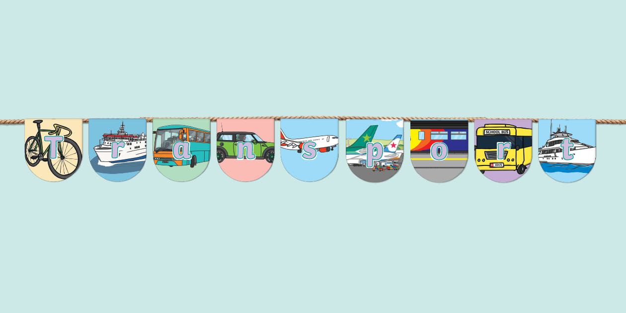 Transport Display Bunting - Twinkl Display