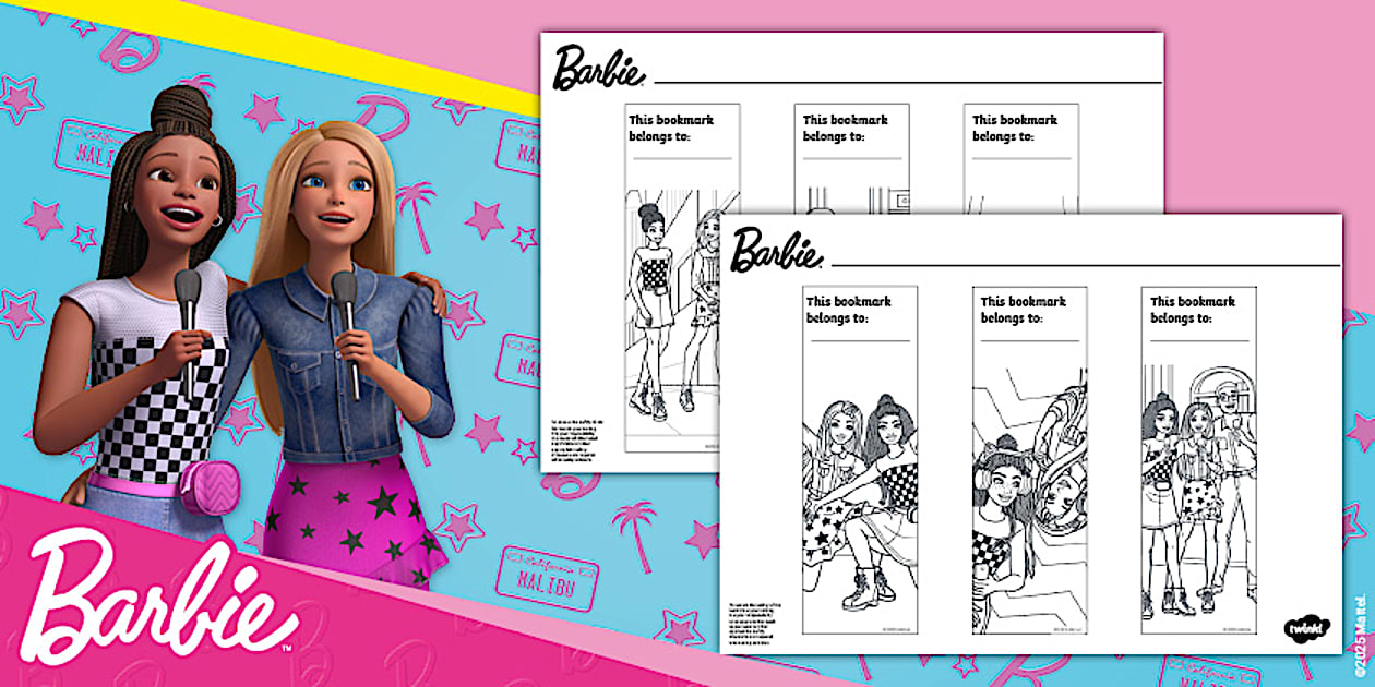 Barbie: Colouring Bookmarks