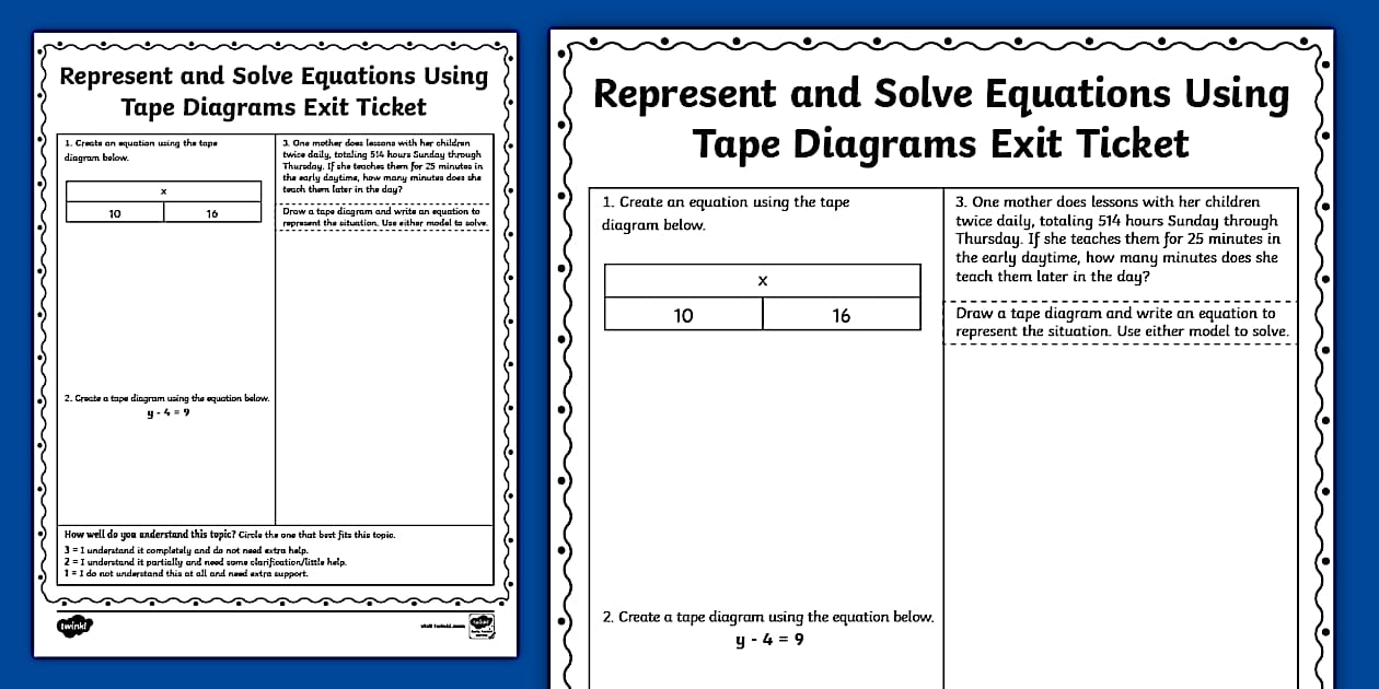 Seventh Grade Represent and Solve Equations Using Tape Diagr