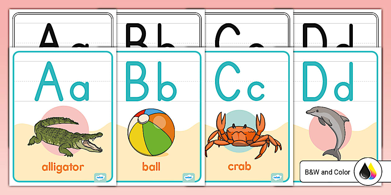 Colorful Beach Alphabet Posters for Kids | Twinkl USA