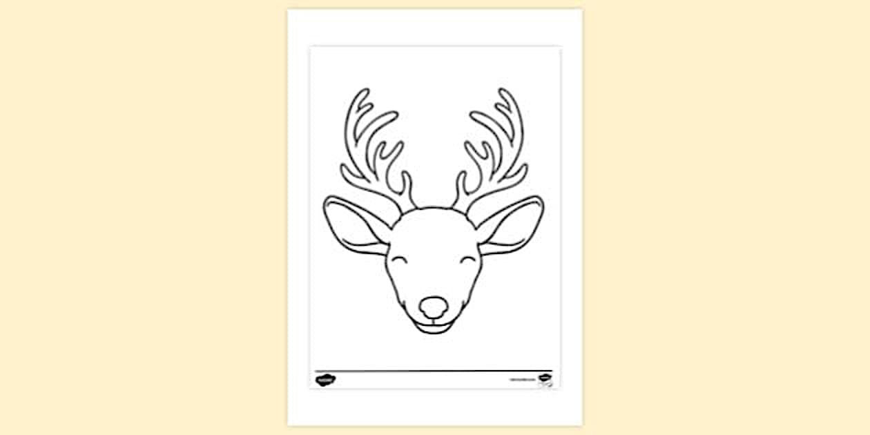 Reindeer Without Dots Colouring Sheet | Colouring Sheets