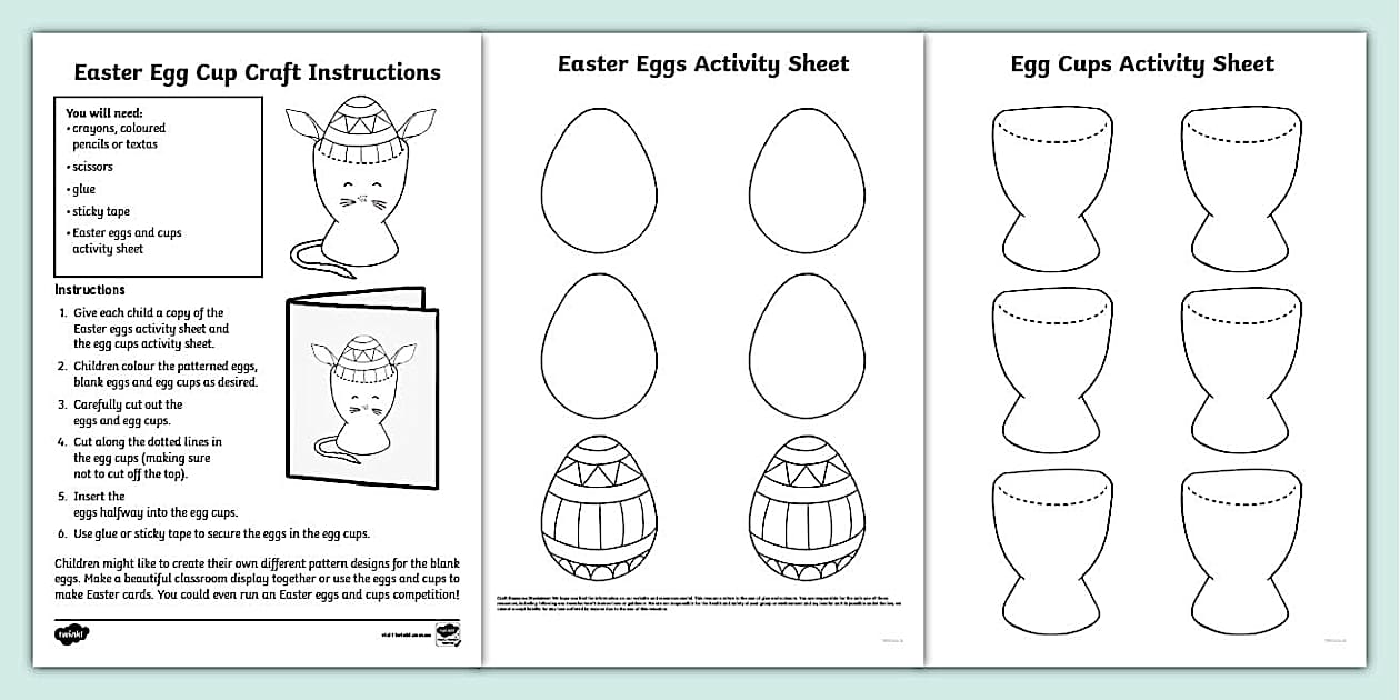 Easter Egg Cup Craft (teacher made) - Twinkl